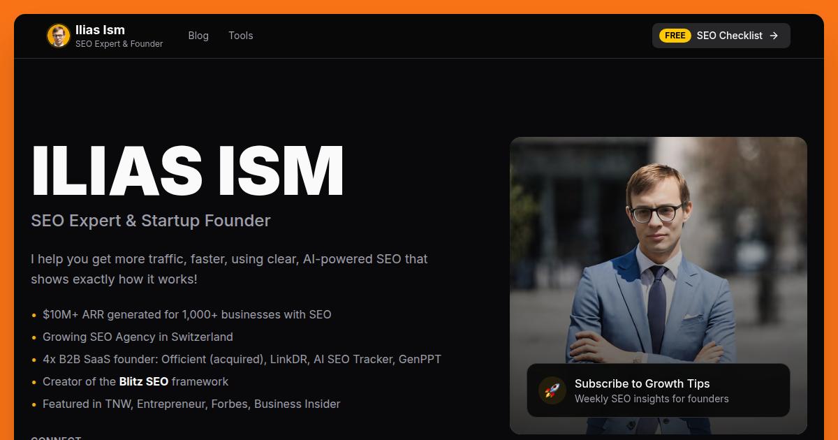 Ilias Ism: SEO Expert & Founder